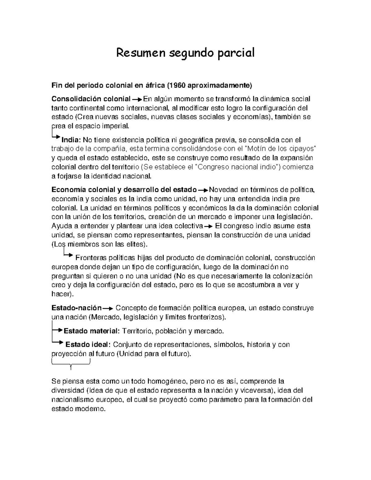Resumen segundo parcial COLO y DESCOLO - Resumen segundo parcial Fin ...