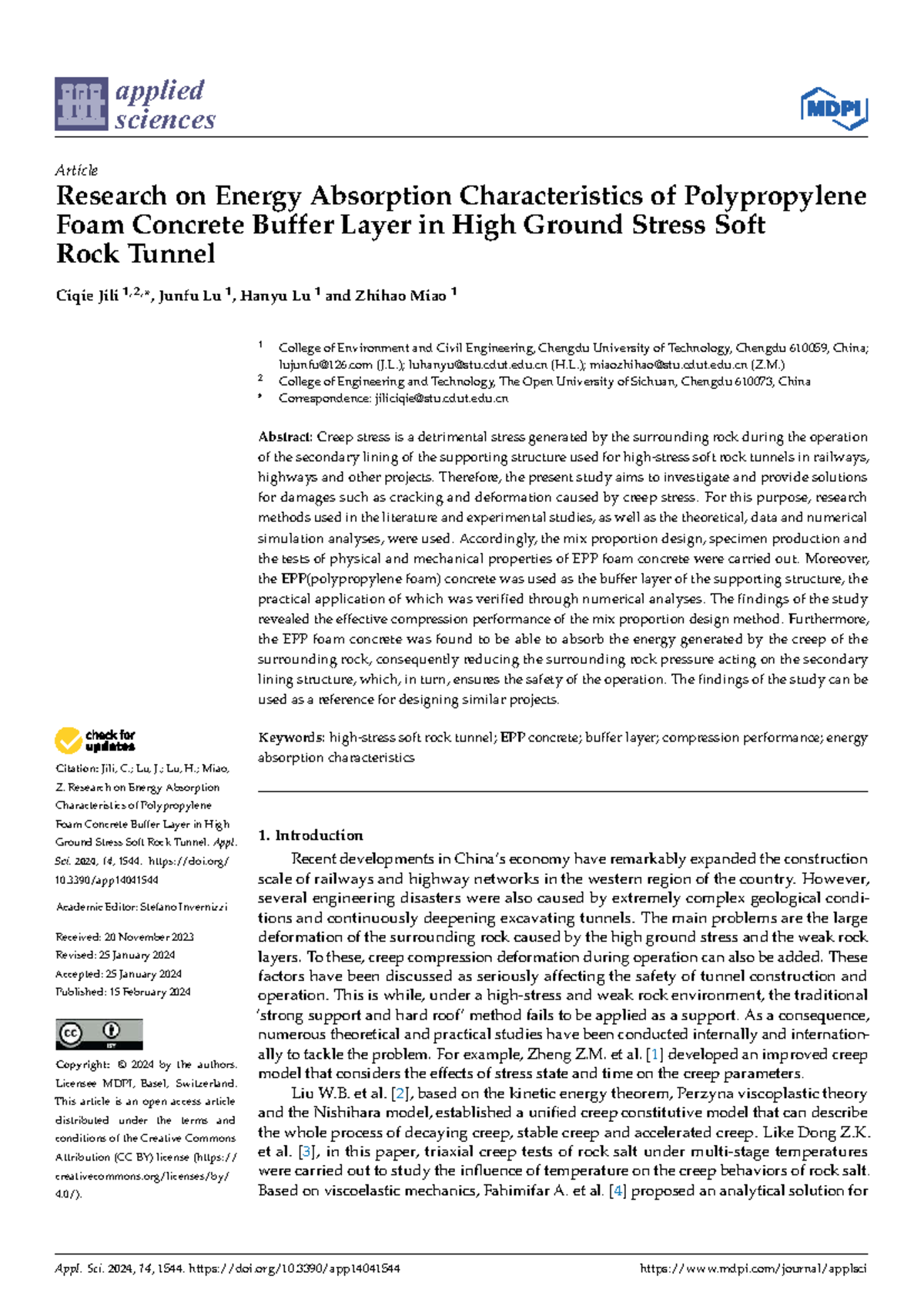 Research on Energy Absorption Characteristics of Polypropylene Foam ...
