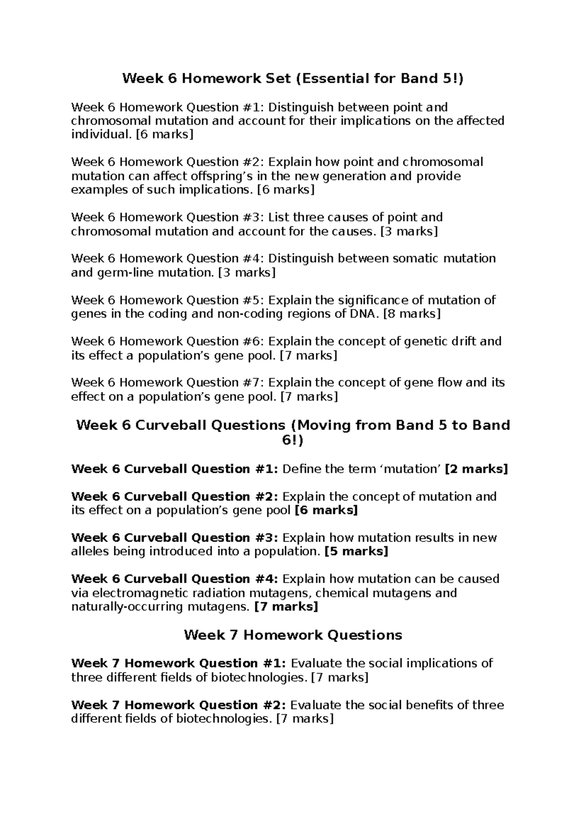 Week 6 Homework Set - .................................. - Week 6 ...