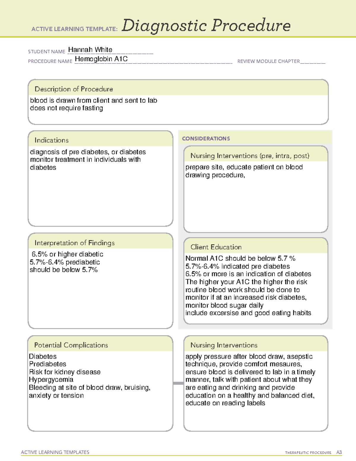 Active Learning template Hemoglobin A1c - ACTIVE LEARNING TEMPLATES ...