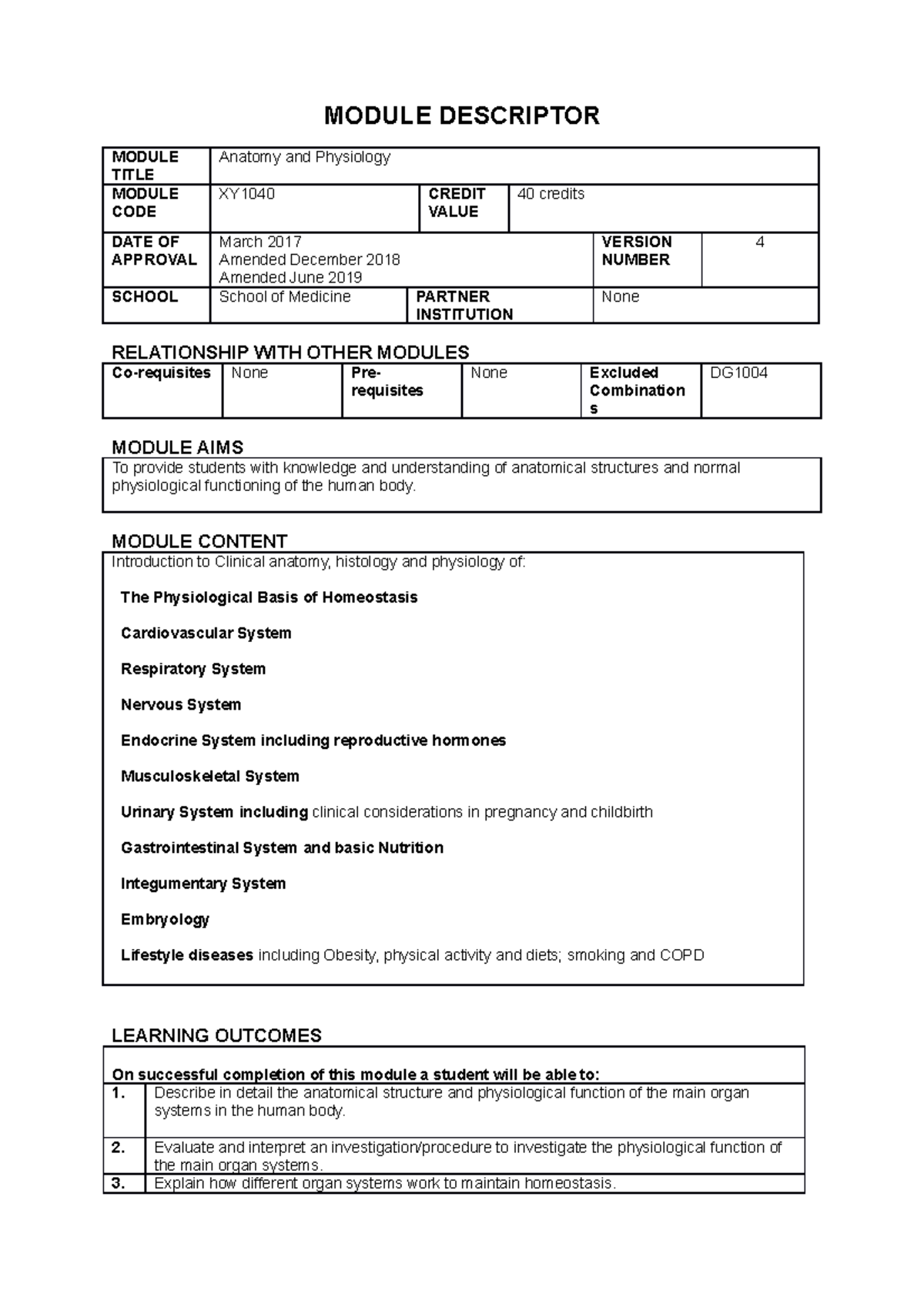 XY1040 2019 Module descriptor revised - MODULE DESCRIPTOR MODULE TITLE ...