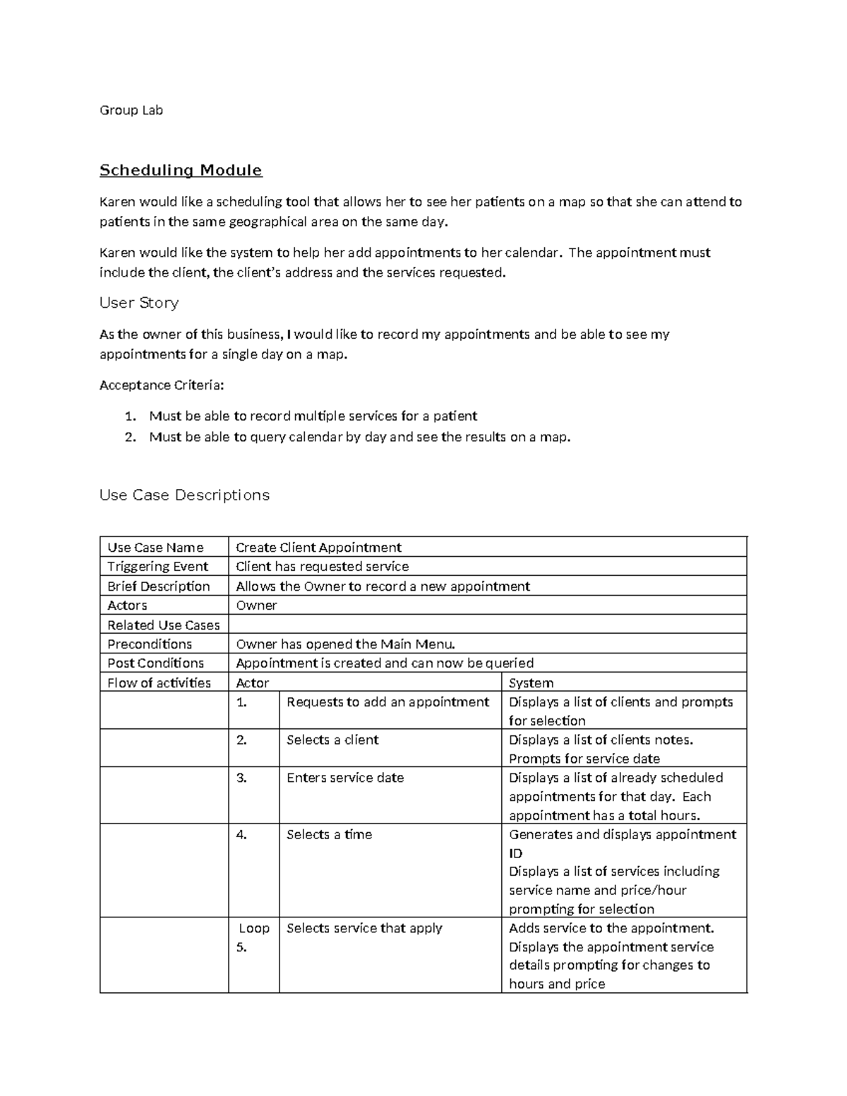 Scheduling Module Psw Overview And Key Features Group Lab Scheduling Module Karen Would Like