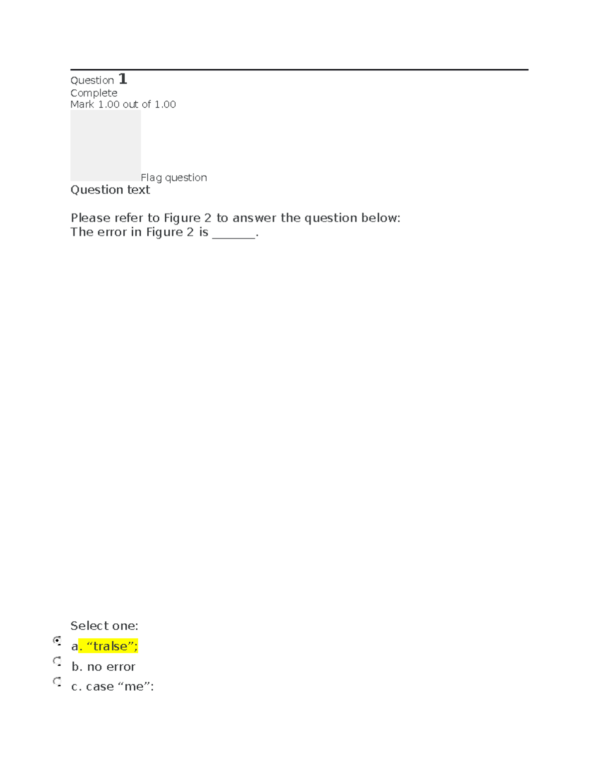 Prog 3112 week 11-19 - asdasdasdadadadasdasd - Question 1 Complete Mark ...