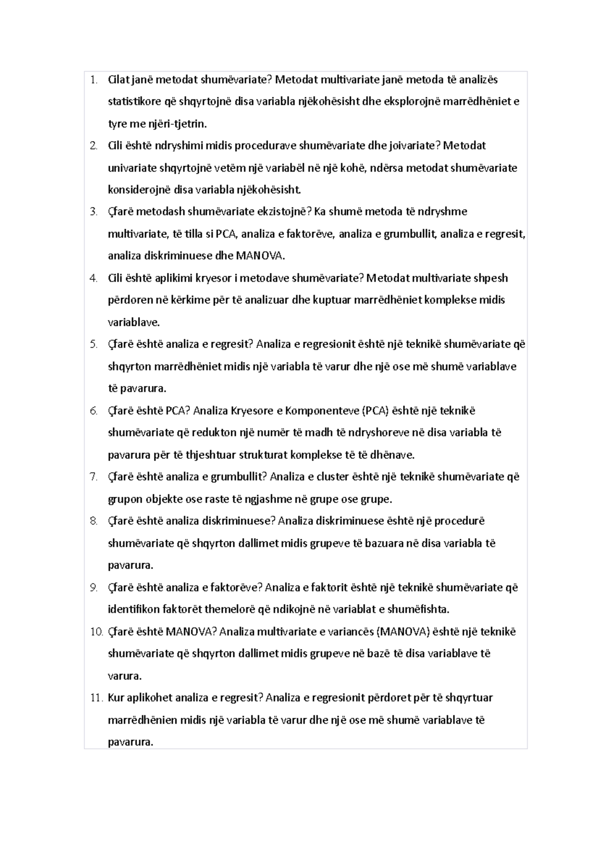 Multivariate Verfahren 1 - Cilat janë metodat shumëvariate? Metodat ...