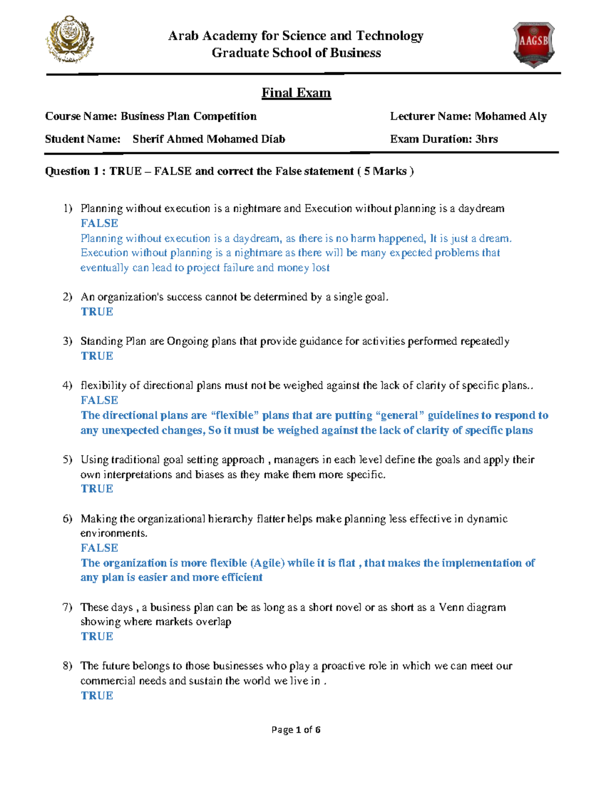 Final%20Exam%20 - final exam - Arab Academy for Science and Technology ...