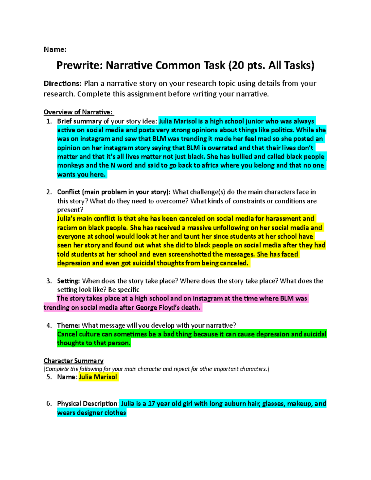 Trevor Do - Prewrite Narrative CT - Name: Prewrite: Narrative Common ...