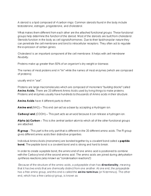AP Bio Part 7 notes - Ap Bio Unit note summaries - The conversion of ...