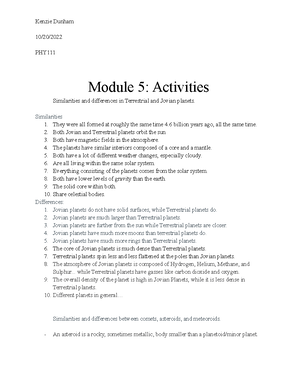 Module 3 Activity - Kenzie Dunham PHY 10/13/ Module 3: Activity Earlier ...