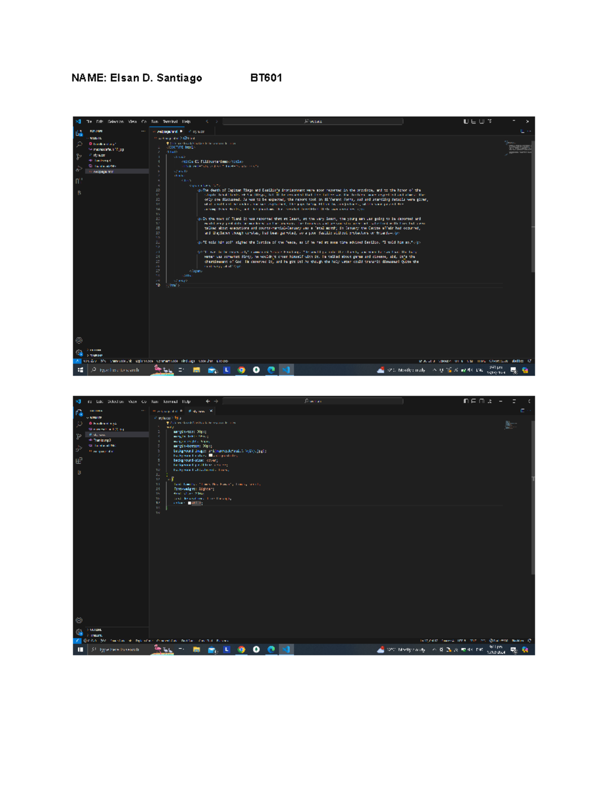 03QUIZ - Web Systems and Technologies - NAME: Elsan D. Santiago BT - Studocu