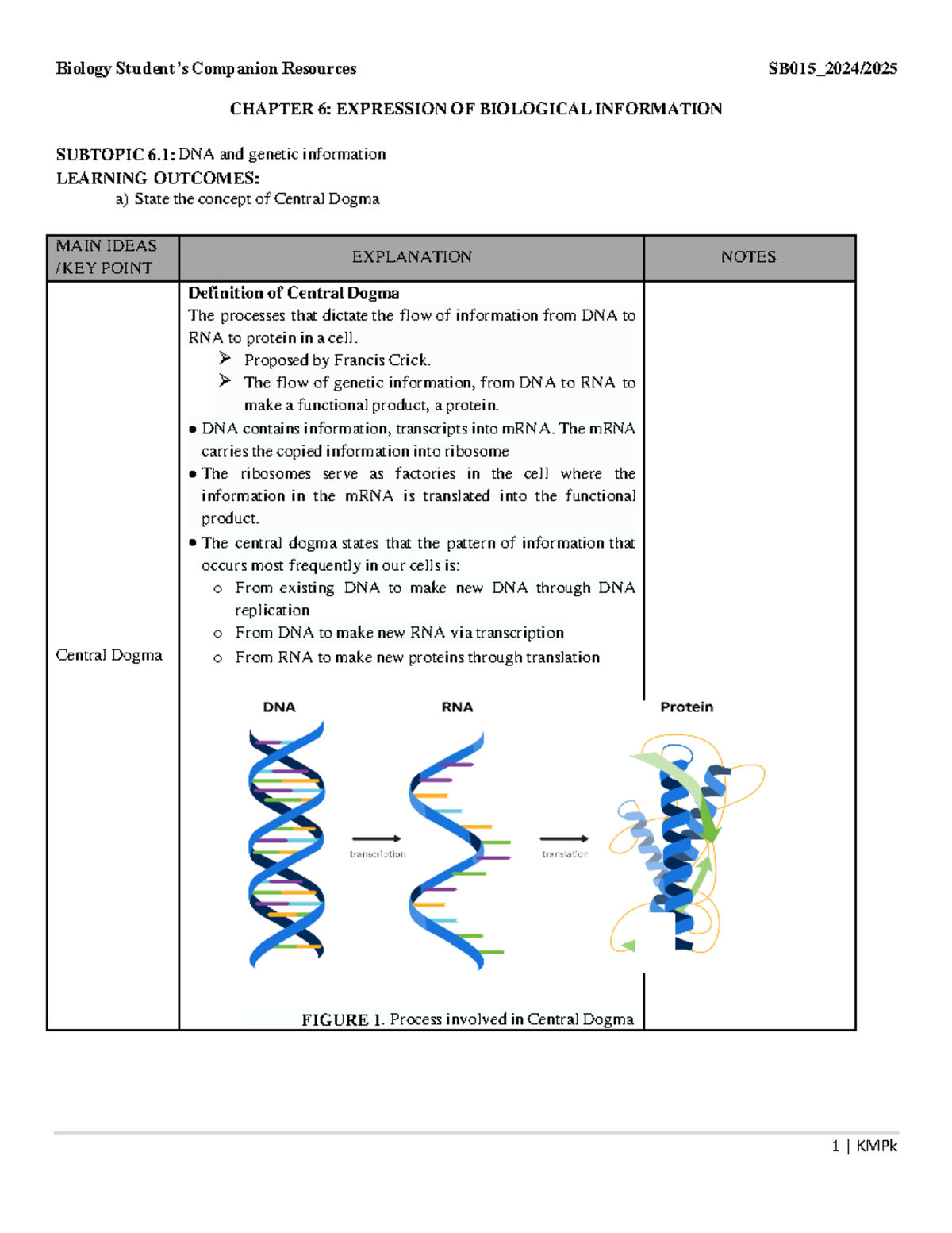 Chapter 6 - Expresion of Biological Information - CHAPTER 6: EXPRESSION ...