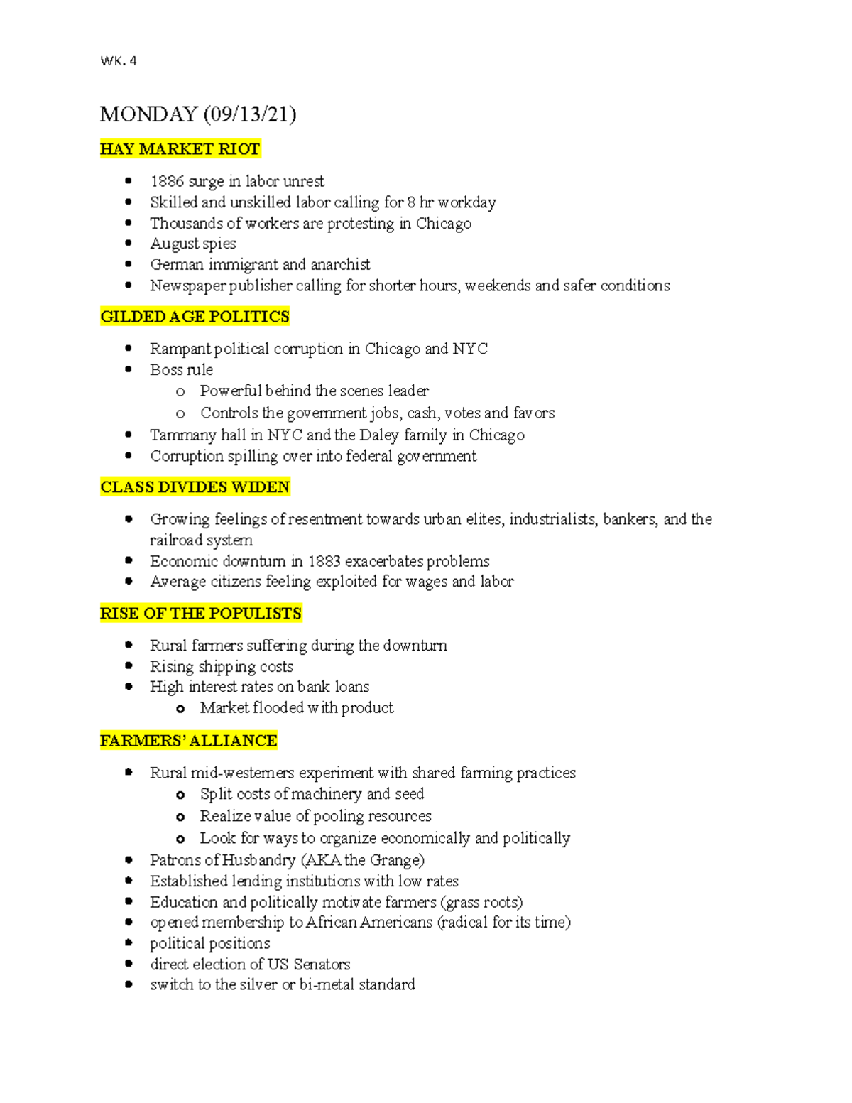 Wk 4 notes - Dubose, really good teacher and makes the class ...