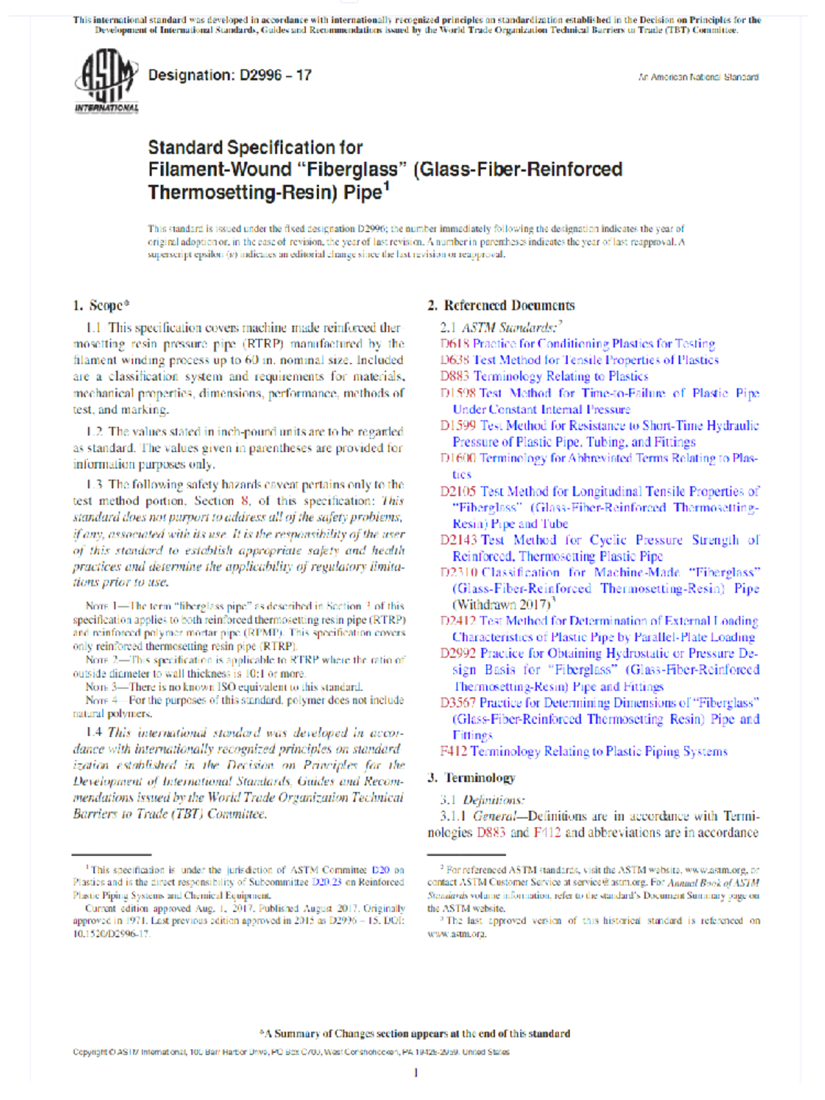 ASTM D2996 2017 - En curso - This international standard was developed ...
