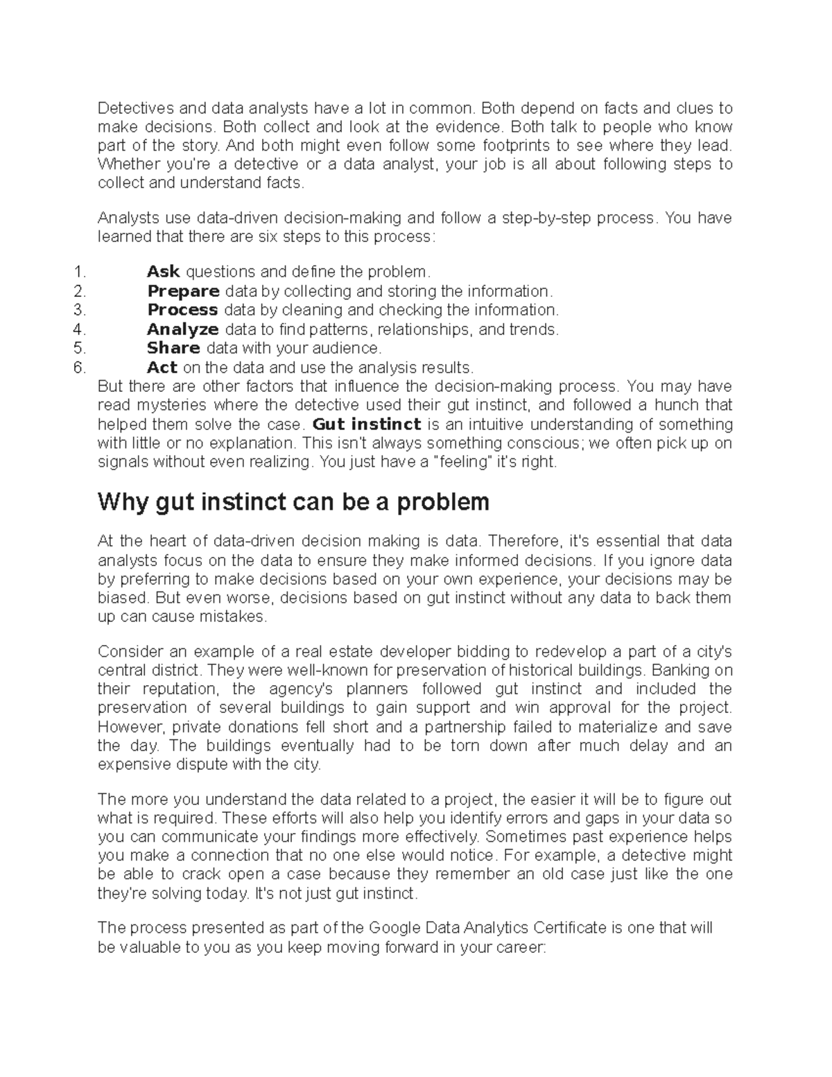 Detectives and Data analysts - Both depend on facts and clues to make ...