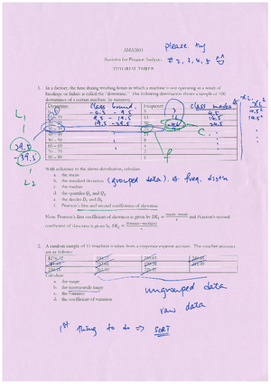 Tutorial 2 - tut - Applied Statistical Methods - Studocu