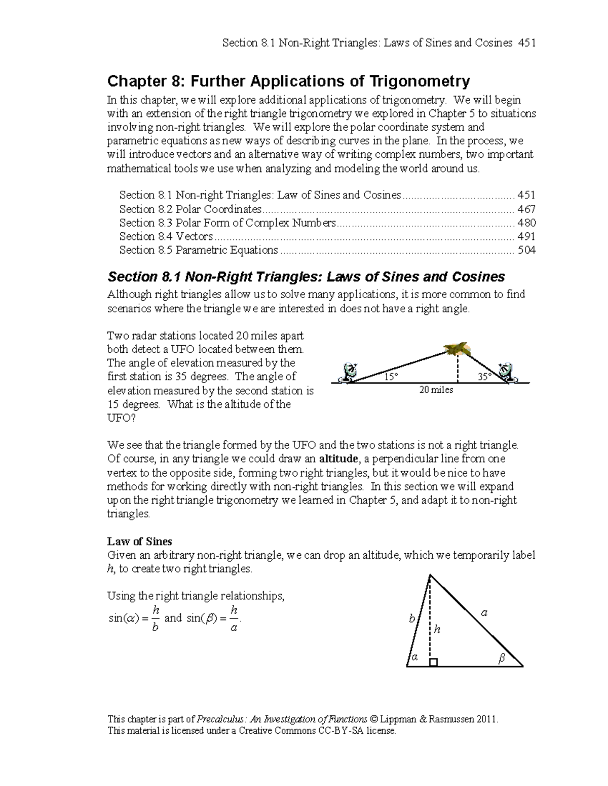 Trig-8-1 - Trigonometry Tutorial Exercises - Section 8 Non-Right ...