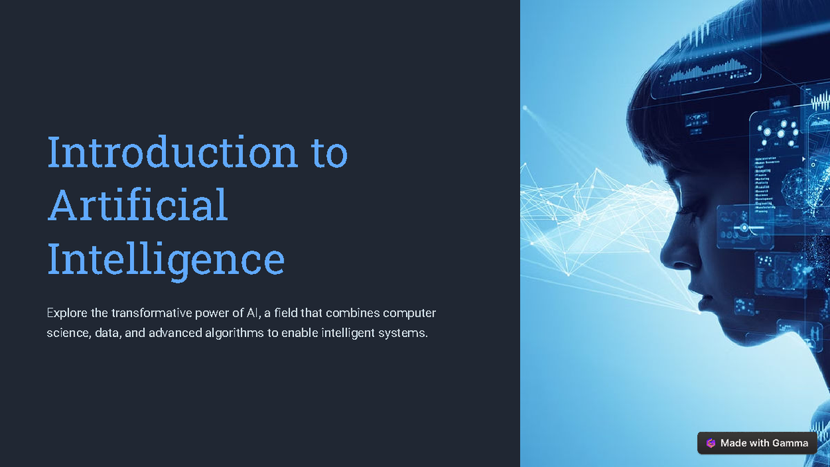 Introduction to Artificial Intelligence - Introduction to Artificial Intelligence Explore the ...