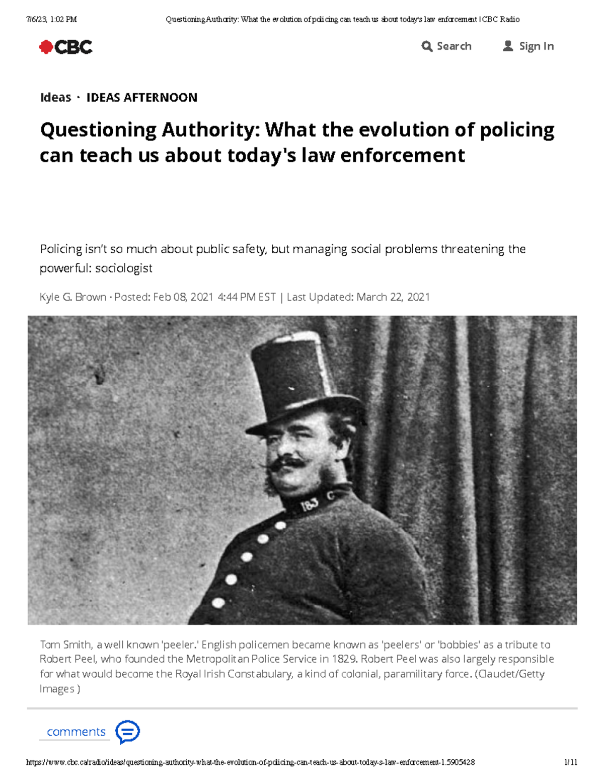 Questioning Authority What the evolution of policing can teach us about ...