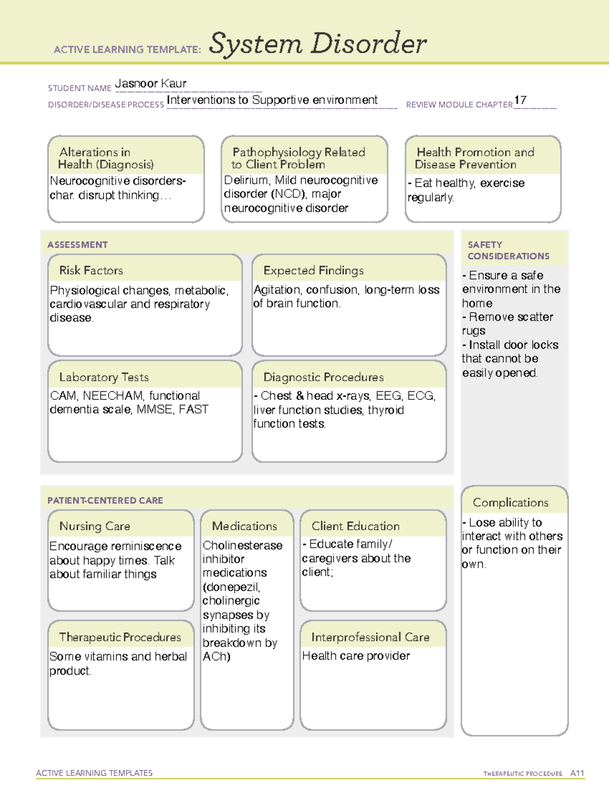 Int. for supportive envi - ACTIVE LEARNING TEMPLATES THERAPEUTIC ...
