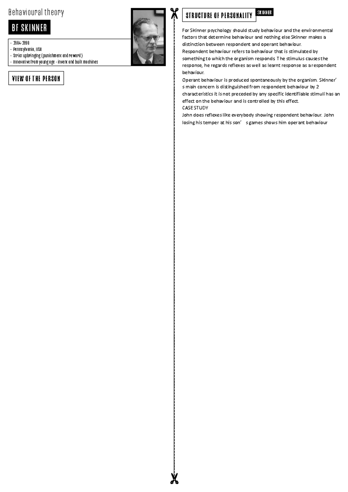 Fill-in-form-SU 4 Behavioural theory Skinner - PSYC221 - Behavioural ...