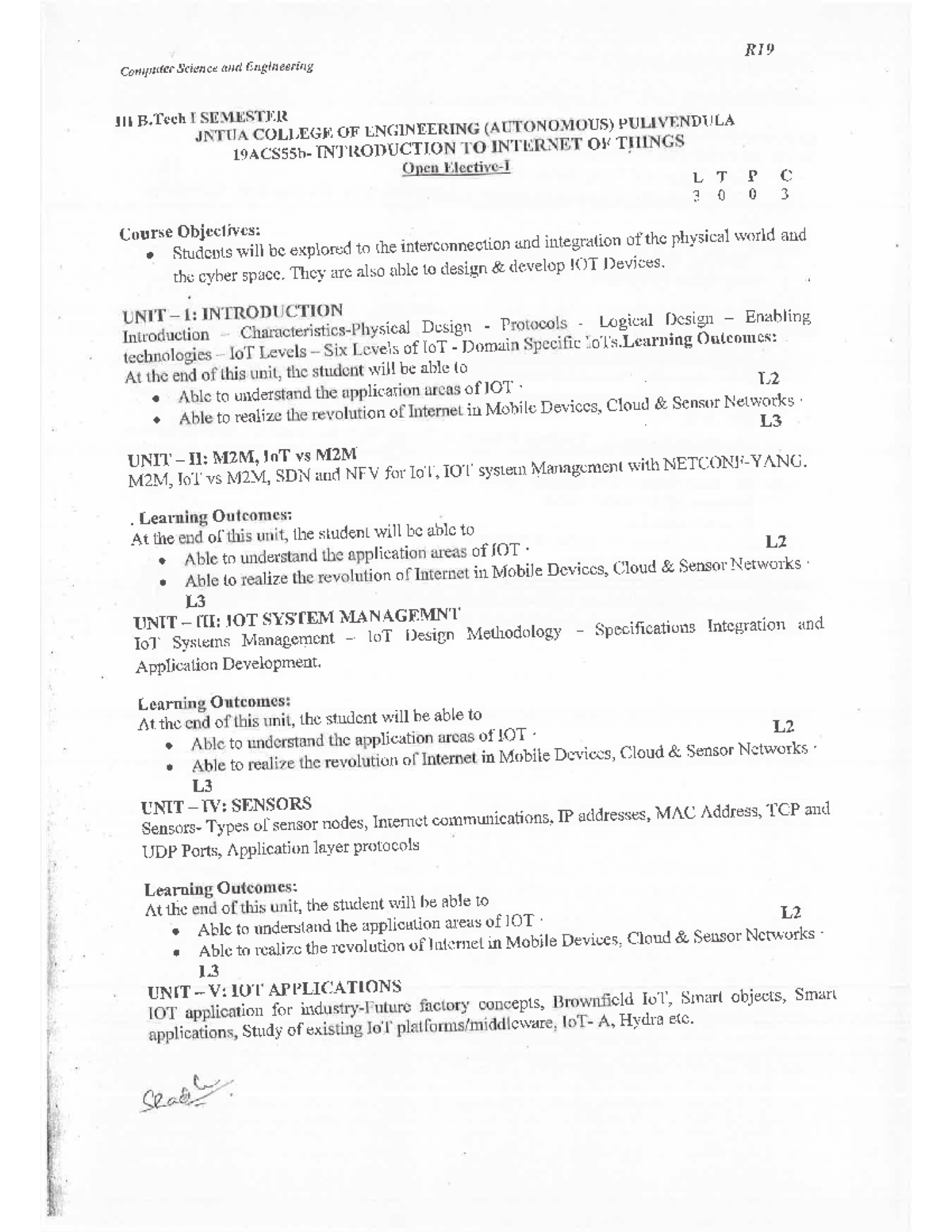 19ACS55b-Introduction to Internet Of Things - Computer Science & Engineering - Studocu