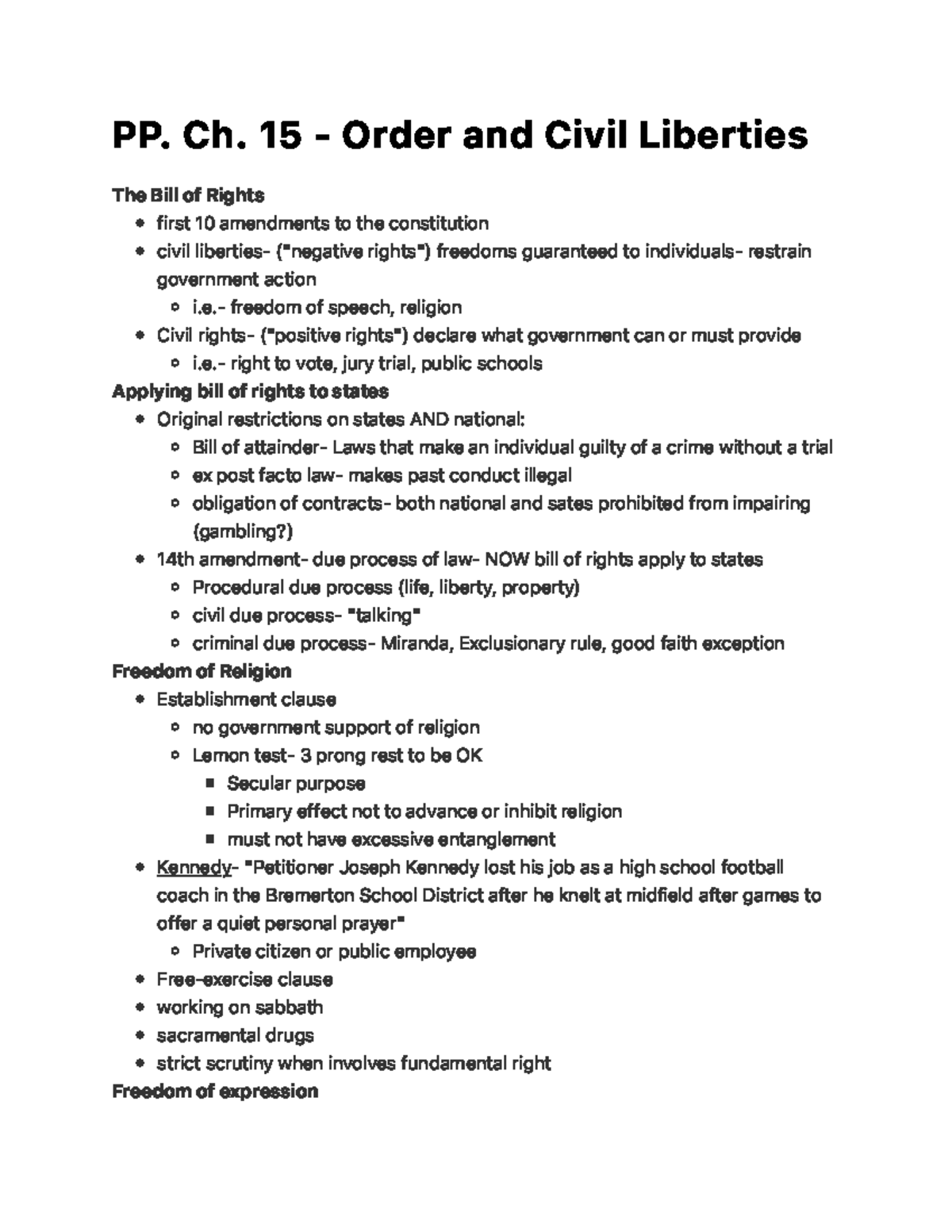 PP. Ch. 15 - Order and Civil Liberties - P P. C h. 1 5 - O rd e r a n d ...