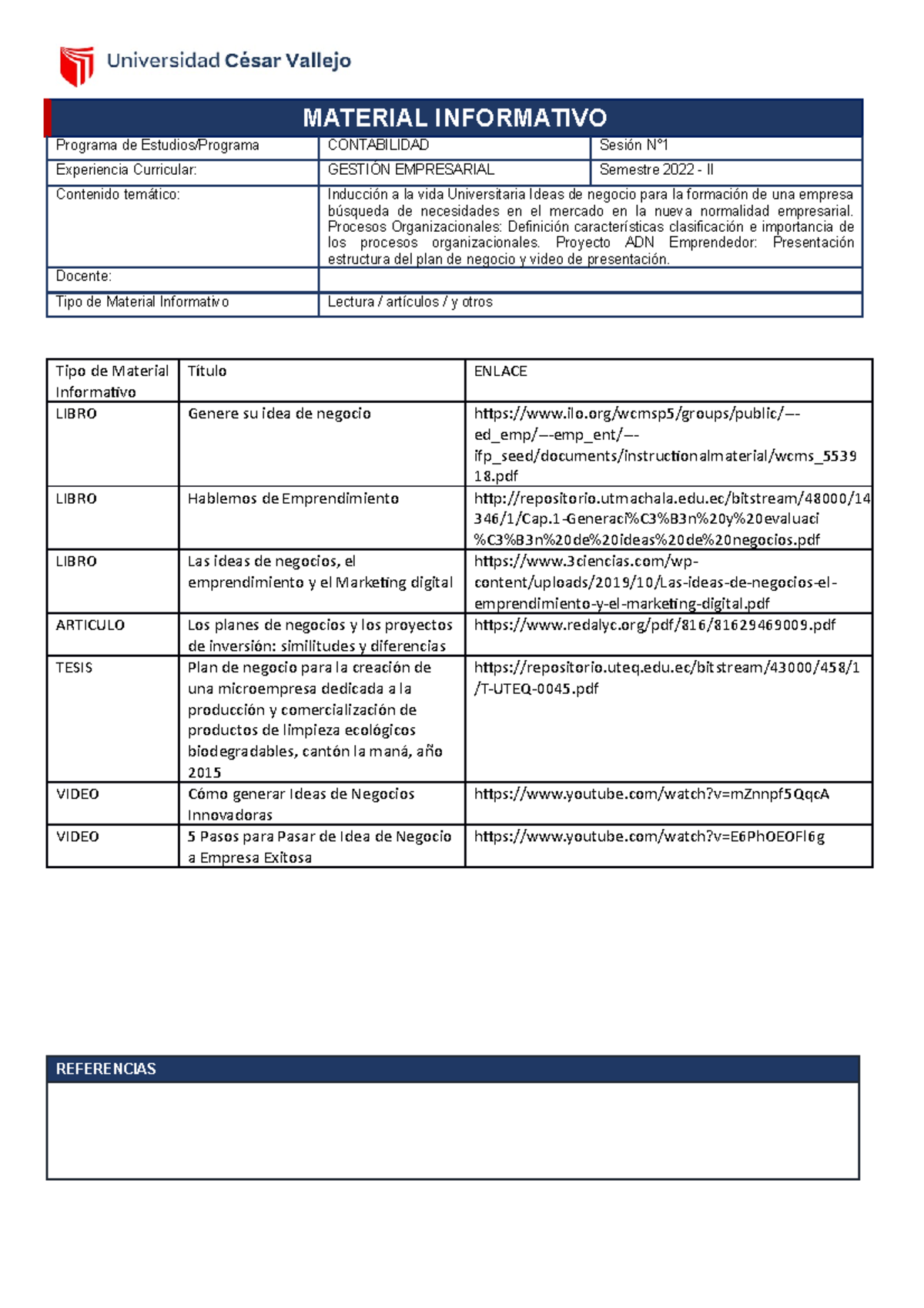 Material informativo v2- Sesion 1 - MATERIAL INFORMATIVO Programa de ...