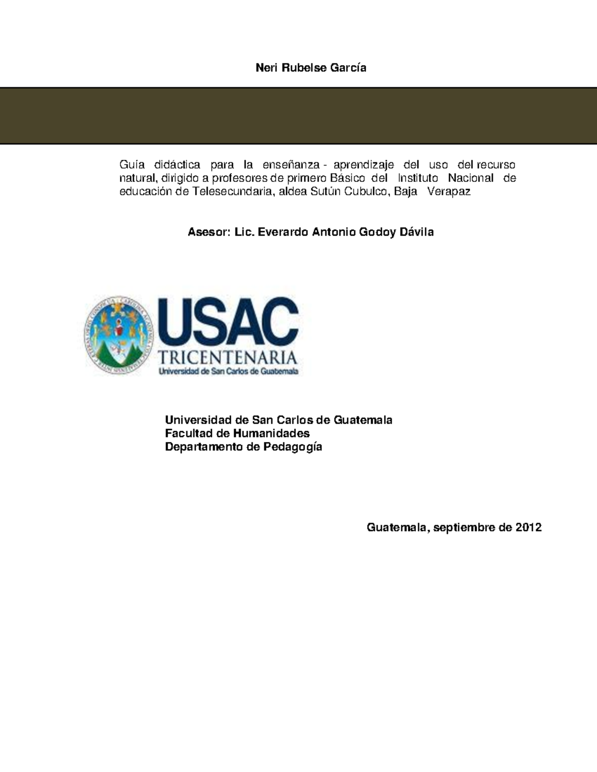 Proyecto Sutun 2 - diagnostico - Neri Rubelse García Guía didáctica ...