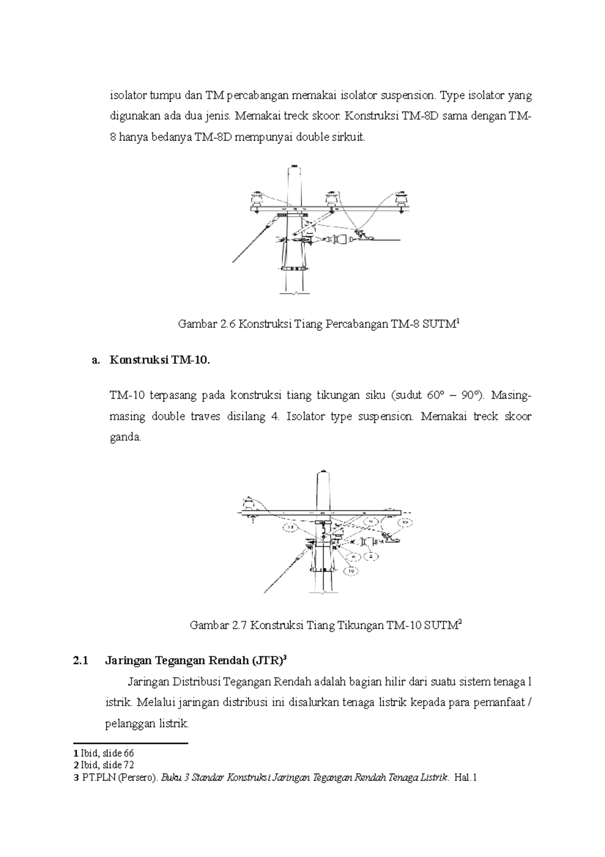 57 - isolator tumpu dan TM percabangan memakai isolator suspension. Type isolator - isolator ...