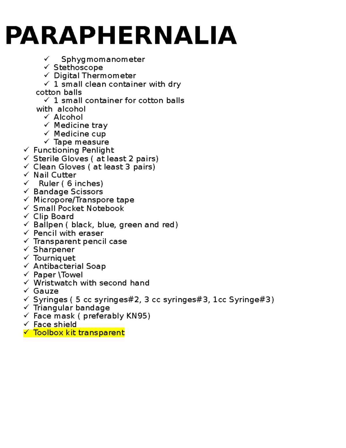 Paraphernalias Level 1SS - Sphygmomanometer Stethoscope Digital ...