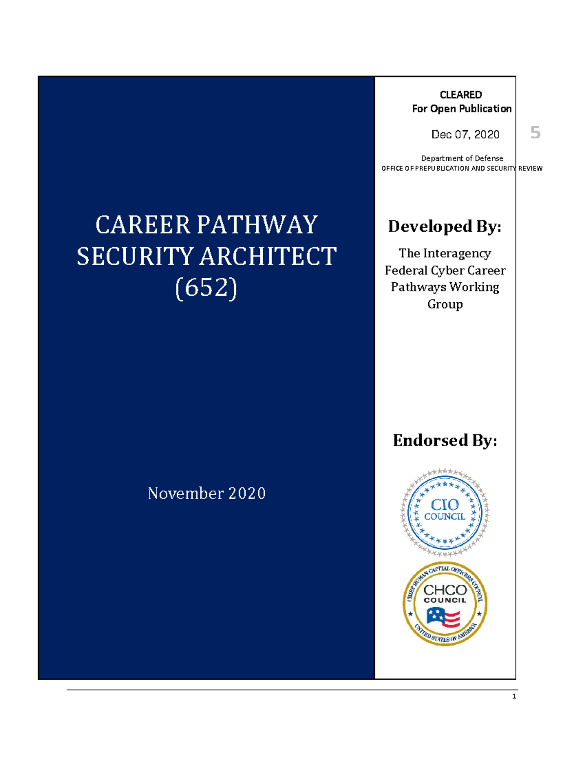 652 Security Architect Career Pathway - CAREER PATHWAY SECURITY ...