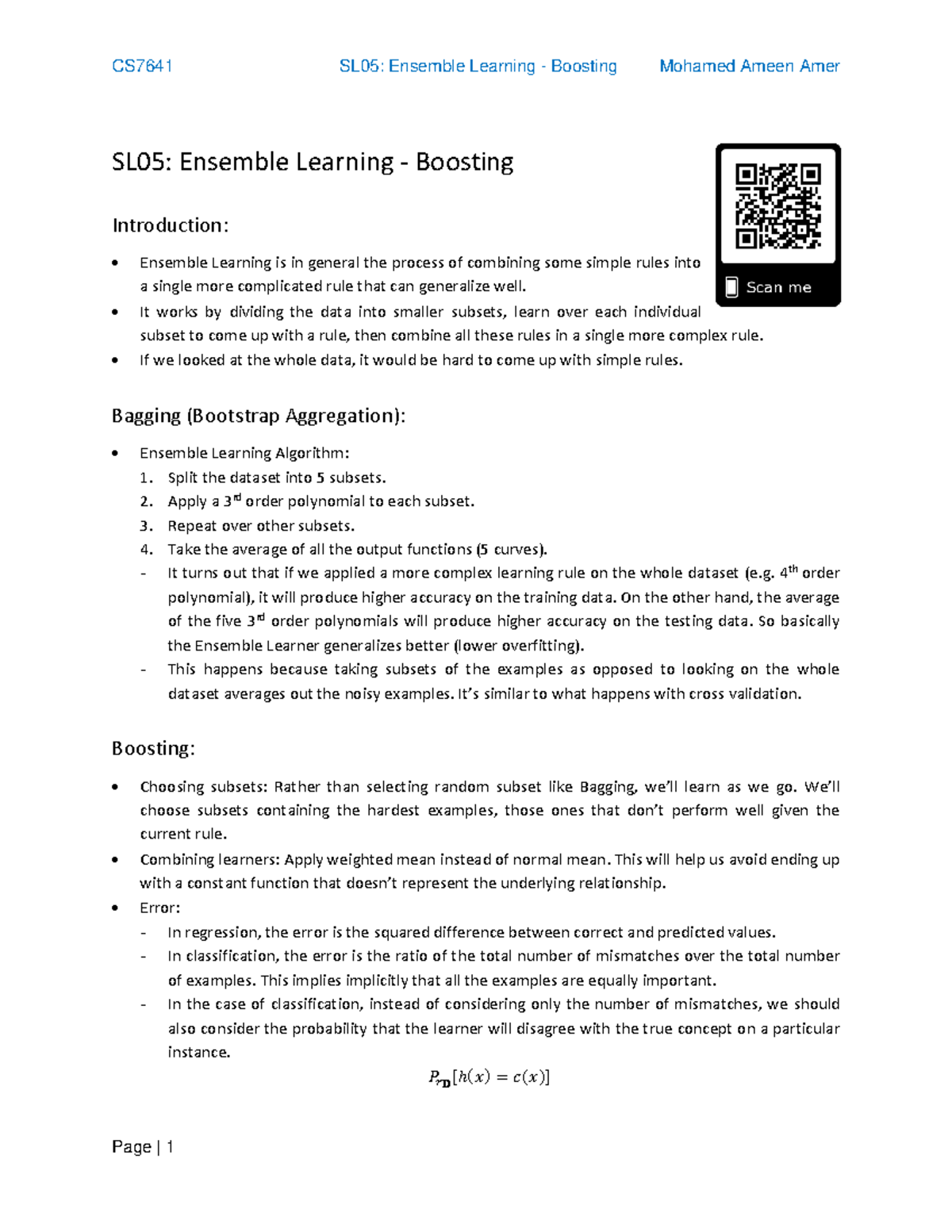 SL05. Ensemble Learning - Boosting - It works by dividing the data into ...