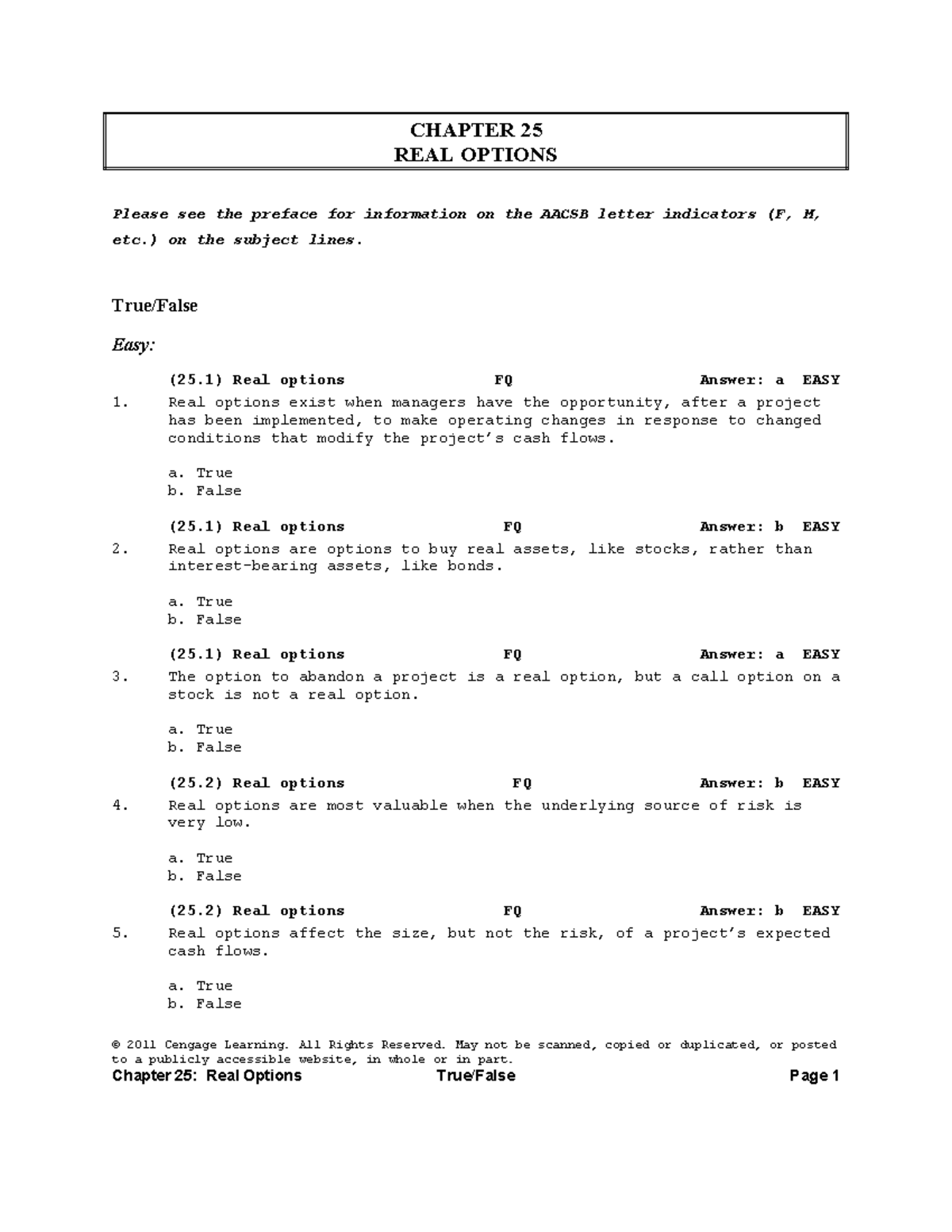 Ch25 Test Bank 4 5 10 - Summary Bachelor of Science in Information ...