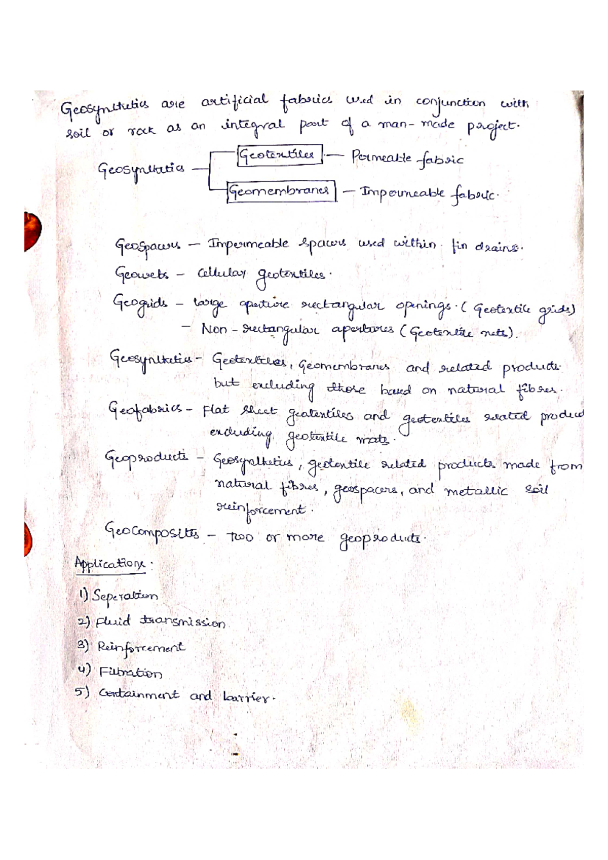 Geotextiles - Git notes - Ground improvement techniques - Studocu