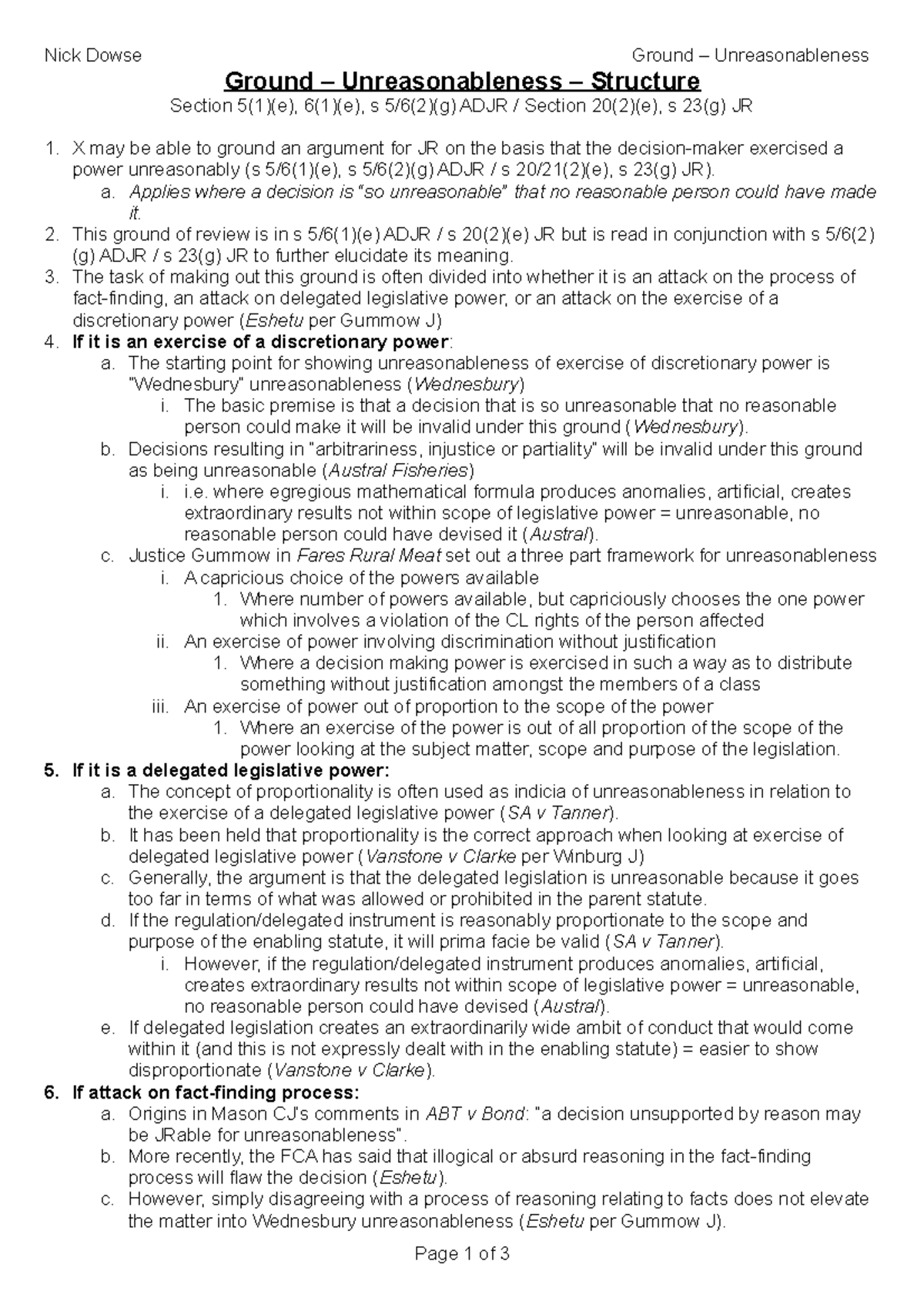 Ground - Unreasonableness - Nick Dowse Ground – Unreasonableness Ground ...