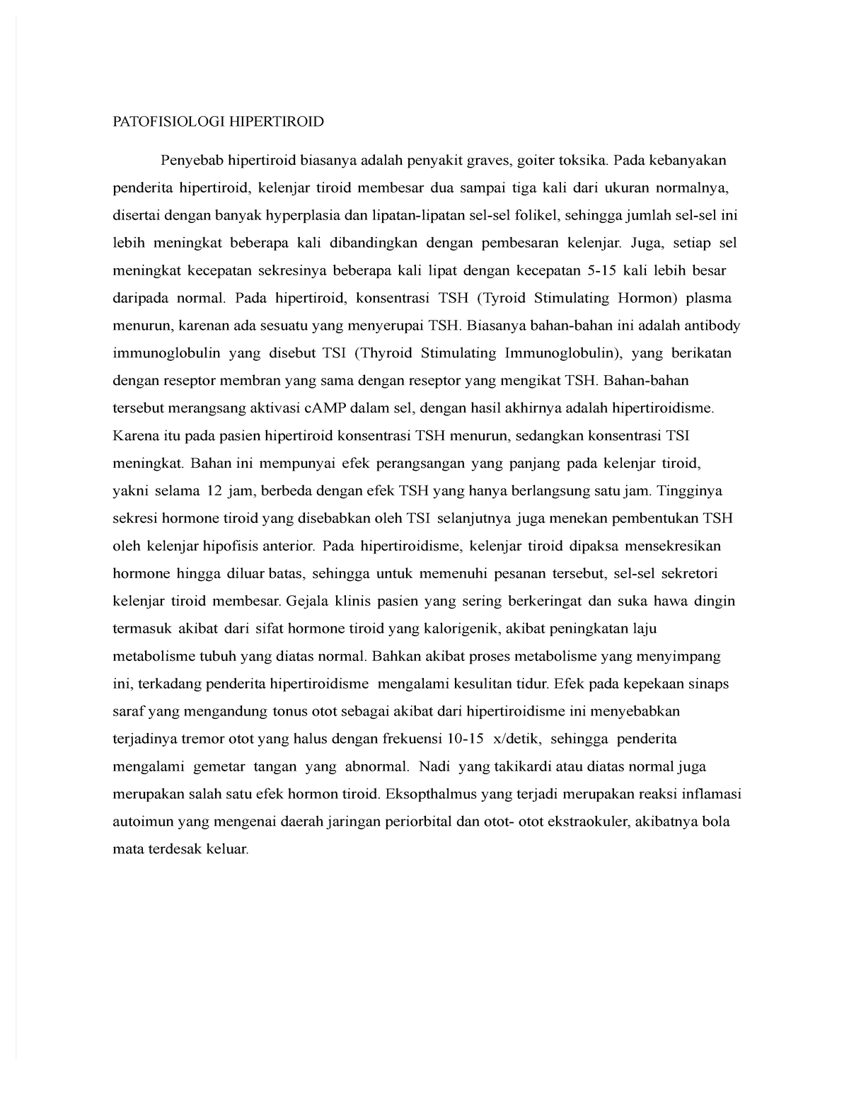 Pdf patofisiologi dan pathway hipertiroid - PATOFISIOLOGI HIPERTIROID ...