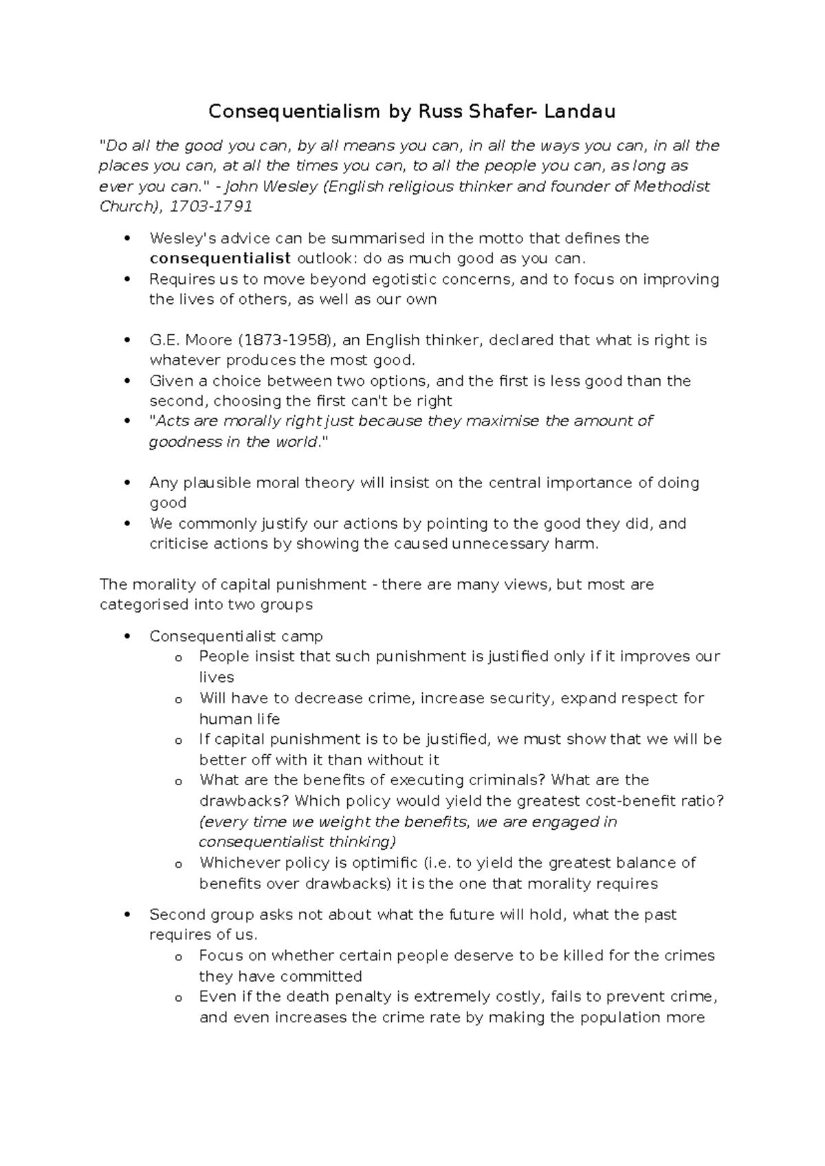 Consequentialism by Russ Shafer Launder - Consequentialism by Russ ...
