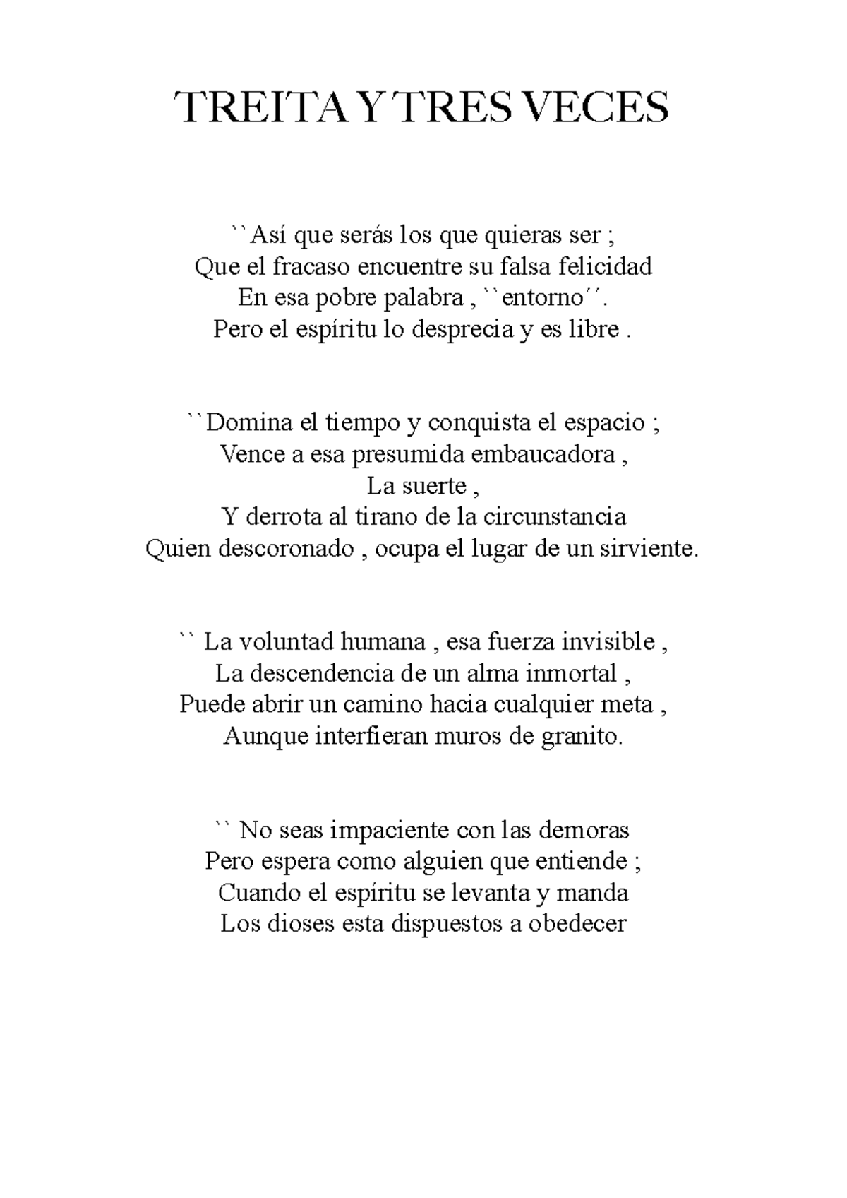 Treita y tres veces - Rezo del 33 - TREITA Y TRES VECES ``Así que serás ...