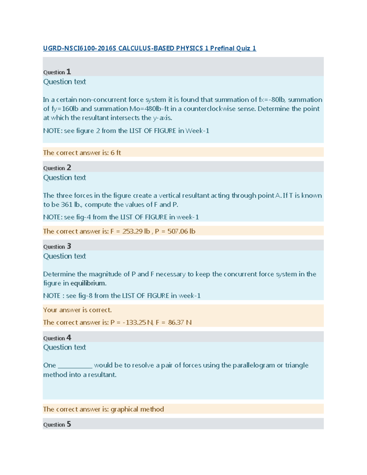 Pdfcoffee - study - UGRD-NSCI6100-2016S CALCULUS-BASED PHYSICS 1 ...