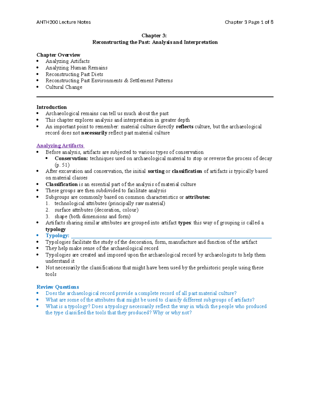 ANTH 200 Chapter 03 - Summary People and Culture - Chapter 3 ...