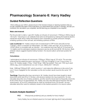 VSIM mary richards - VSIM with answers - Pharmacology Scenario 5: Mary ...