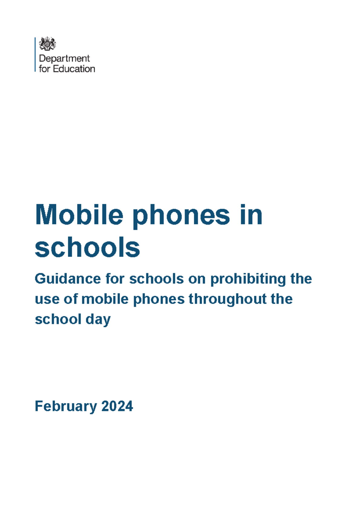 Mobile phones in schools guidance - Mobile phones in schools Guidance ...
