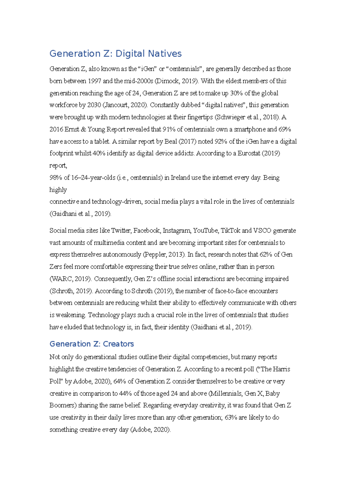 Generation Z-digital natives - Generation Z: Digital Natives Generation ...