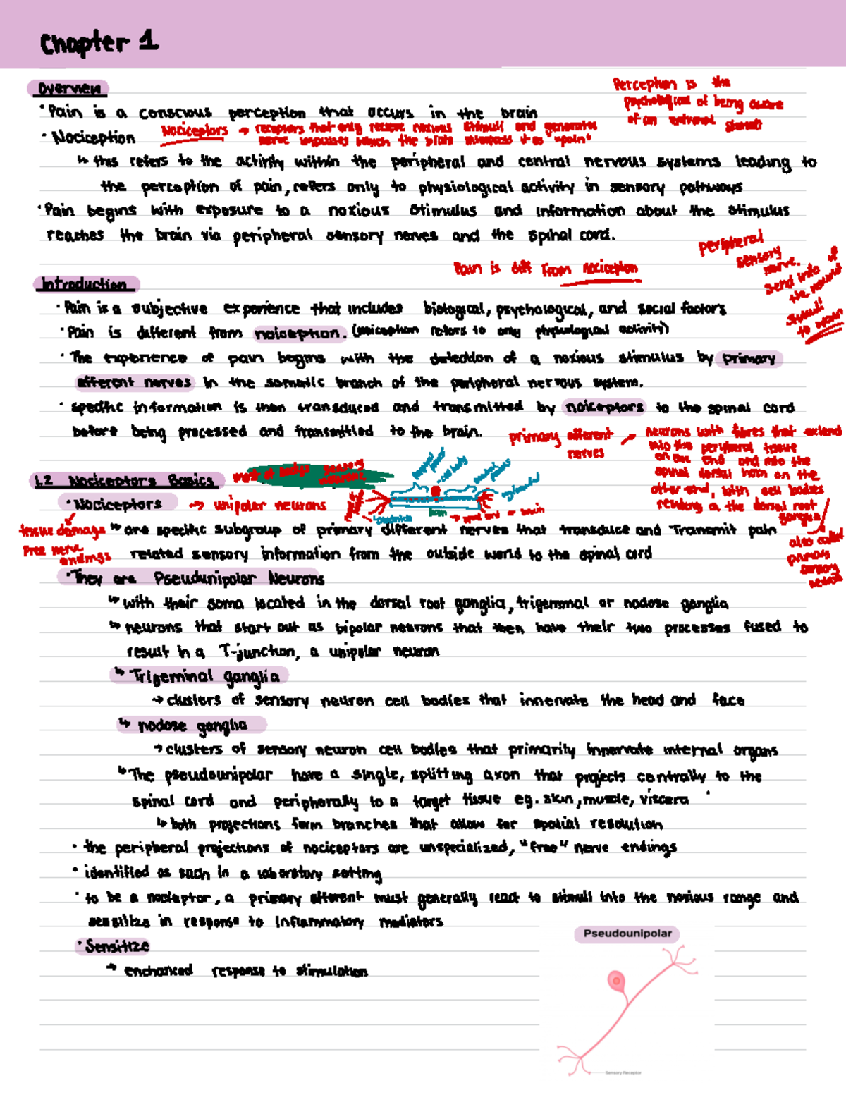 Midterm 1 - notes - Tissue damage? Chapter 1 ####### Overview ...
