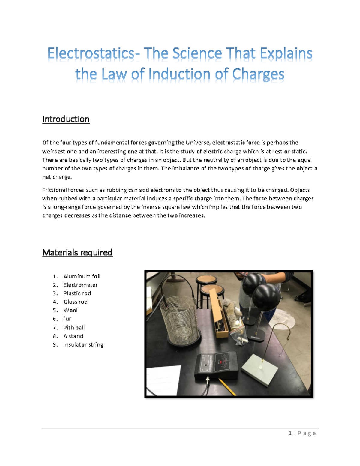 Electrostatics - Warning: TT: undefined function: 32 Warning: TT: undefined function: 32 - Studocu