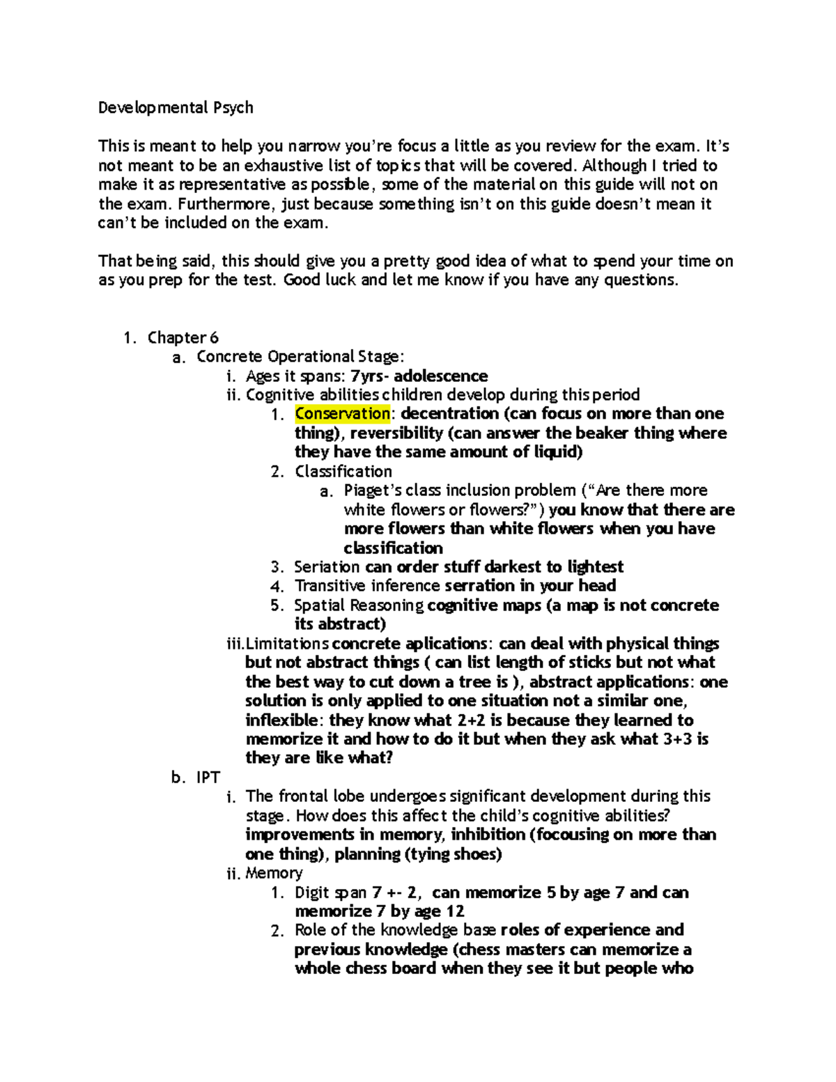 Developmental Psych Midterm Study Guide - Developmental Psych This is ...