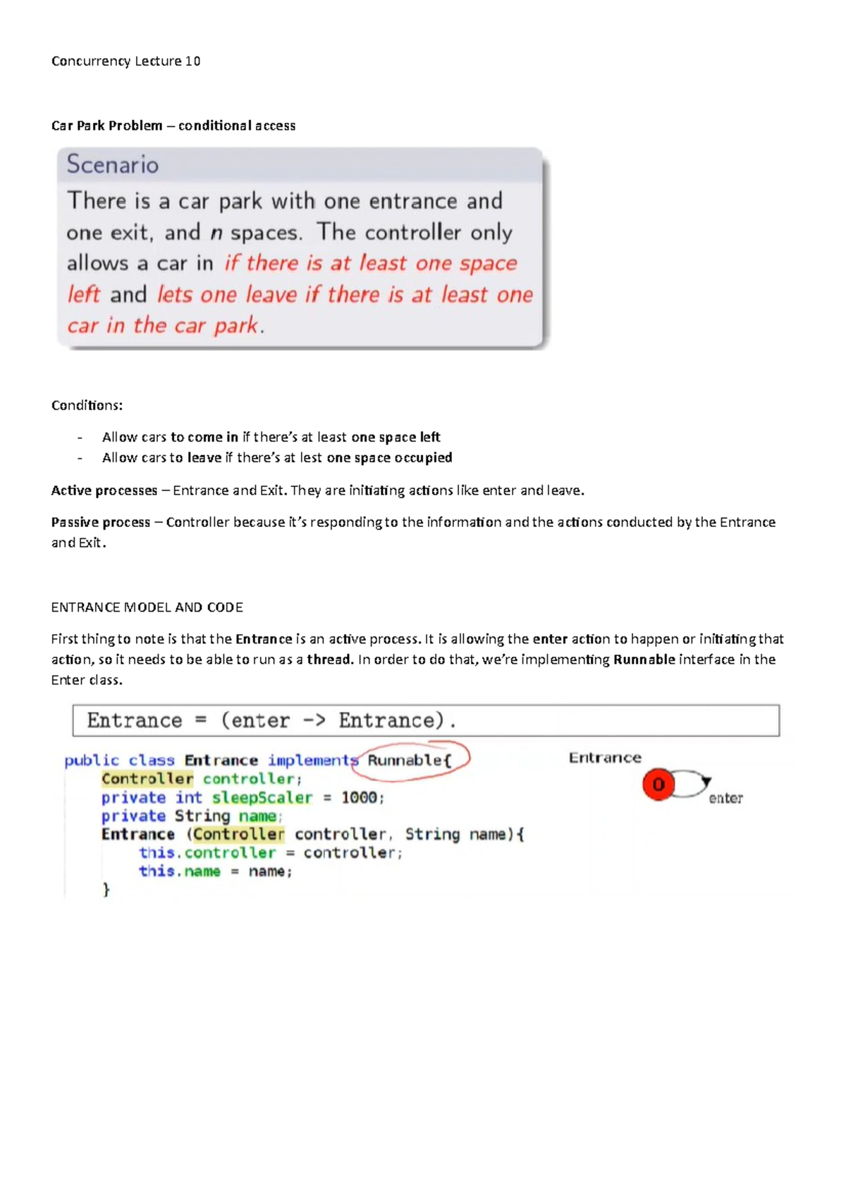 Concurrency Lecture 10 2021 Concurrency Lecture 10 Car Park Problem Conditional Access 4964