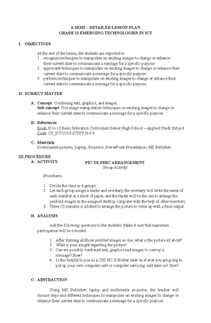 Emp. Tech. Preminary Examination - It refers to the placement of ...