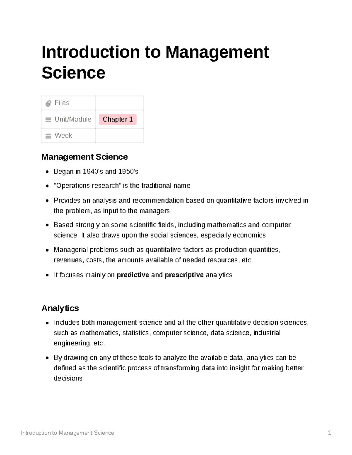 Introduction to Management Science 2021 - Introduction to Management ...