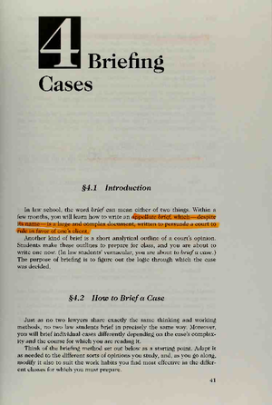 How to do a case brief - How to Brief a Case Using the “IRAC” Method When briefing a case, your ...