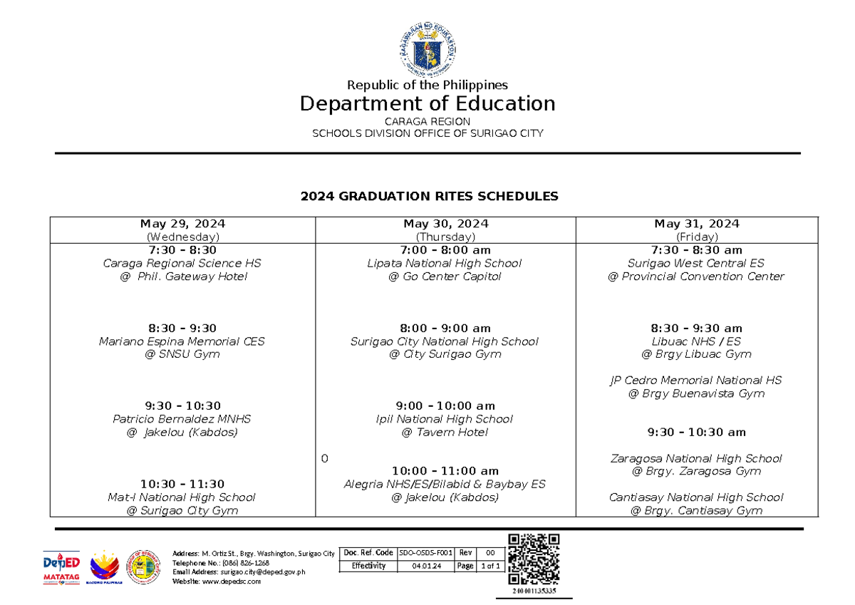 Graduation-Rites-Revised - Republic of the Philippines Department of ...
